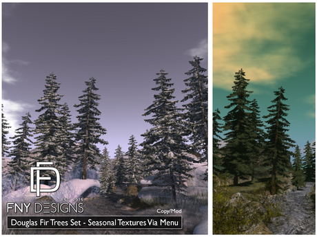 Second Life Marketplace - :FNY: Designs - Douglas Fir Tree Set ...