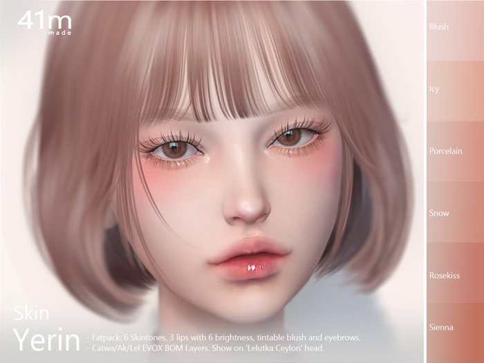 Second Life Marketplace - 41m / Skin Yerin / EvoX FATPACK