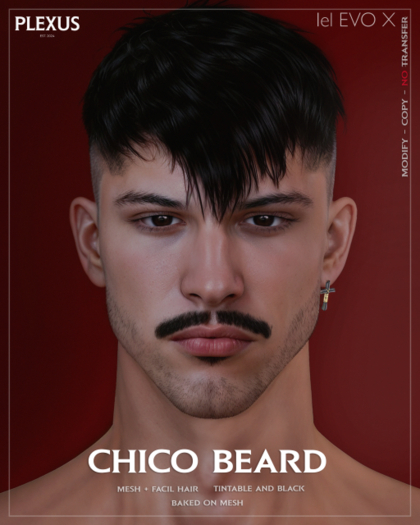 Second Life Marketplace - [PLEXUS]- Chico - Beard Mesh.