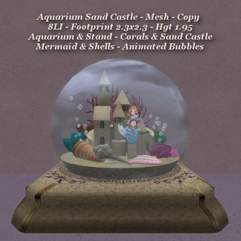 Second Life Marketplace - Aquarium Sand Castle
