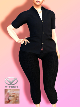 Second Life Marketplace - SiK Riley Outfit Black Legacy V Tech ADD