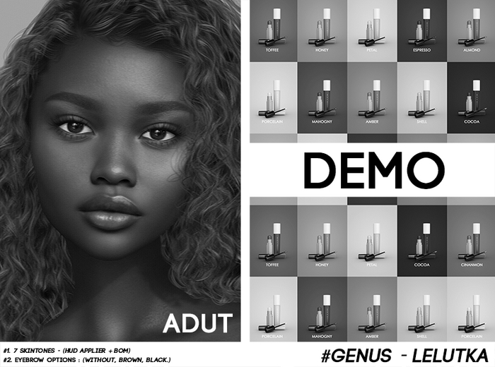 Second Life Marketplace - Bold & Beauty :: Adut (Genus & Lelutka) DEMO.