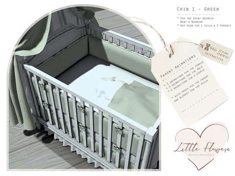 Second Life Marketplace - Crib 1 ZOOBY Green
