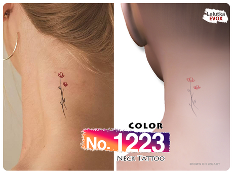 Second Life Marketplace - (Neck Tattoo) No.1223 Color