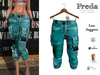 Second Life Marketplace - "Freda" Lea Baggy Joggers Blotchy Aqua, Low ...
