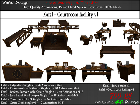 Second Life Marketplace - Kafal - Courtroom facility v1