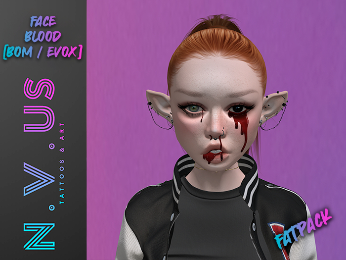 Second Life Marketplace - [N.V.US] ::face blood:: [FATPACK][bleed][nose ...