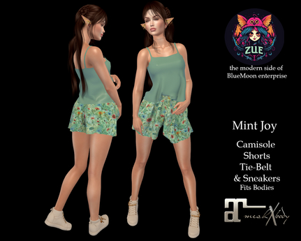 Second Life Marketplace - .:ZUE:. Short Set Mint Joy LaraX ((ADD))