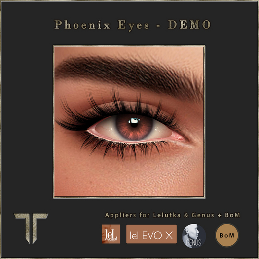 Second Life Marketplace - Tville - Phoenix Eyes DEMO for Lelutka EVO ...