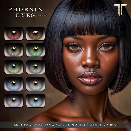 Second Life Marketplace - Tville - Phoenix Eyes PACK for Lelutka EVO ...