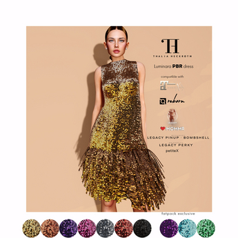 Second Life Marketplace - Thalia Heckroth - Luminara PBR dress BLACK