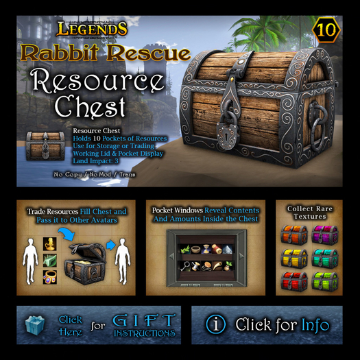 Second Life Marketplace - The Resource Chest 10 - Rabbit Rescue