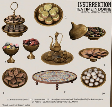 Second Life Marketplace - 01 - [IK] Tea Time in Dorne - Baklava tower ...