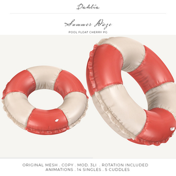 Second Life Marketplace - Dahlia - Summer Daze - Pool Float - Cherry ...