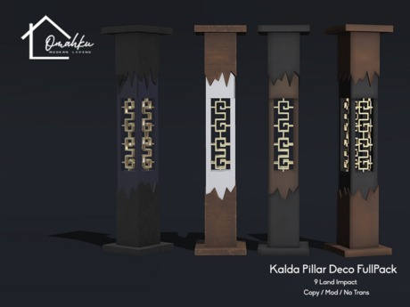 Second Life Marketplace - OMAHKU - Kalda Pillar Deco FullPack