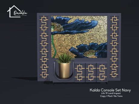 Second Life Marketplace - OMAHKU - Kalda Console Set Navy