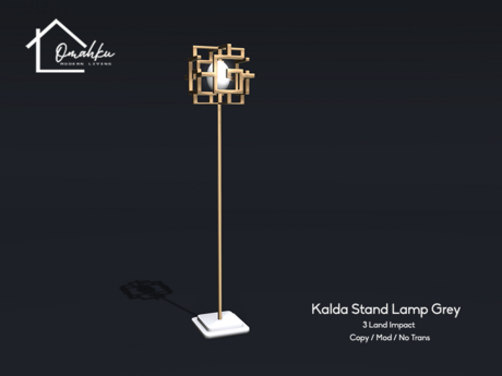 Second Life Marketplace - OMAHKU - Kalda Stand Lamp Grey