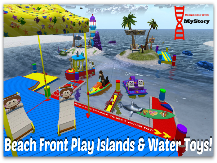 Second Life Marketplace - Beach Front Play Islands & Water Toys!