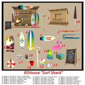 Second Life Marketplace - 04- BSHouse "Surf Shack" Body Board