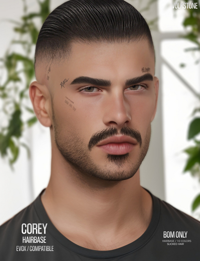 Second Life Marketplace - Volkstone Corey Hairbase / Pack SALT & PEPPER