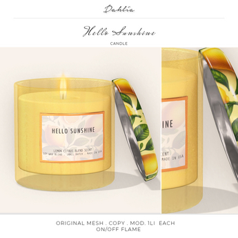 Second Life Marketplace - Dahlia - Hello Sunshine - Candle