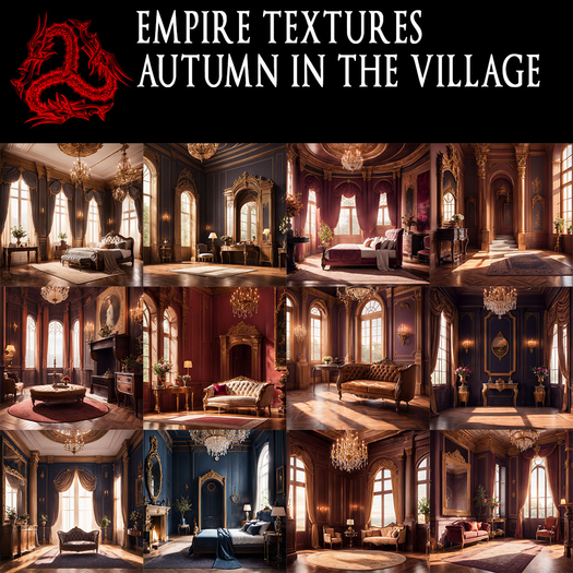 Second Life Marketplace - EMPIRE TEXTURES - Bridgerton Era Rooms