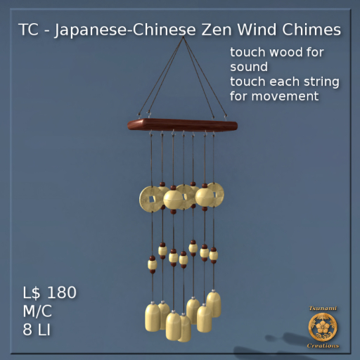 Second Life Marketplace - TC - Japanese-Chinese Zen Wind Chimes