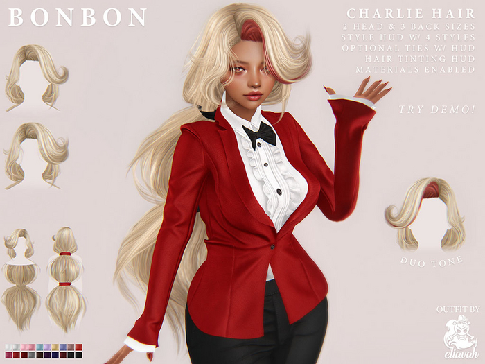 Second Life Marketplace - (DEMO) bonbon - charlie hair