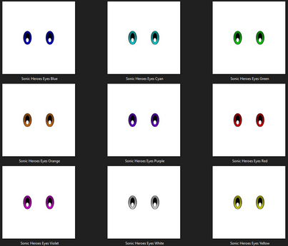 Second Life Marketplace - Sonic Heroes Eye Textures