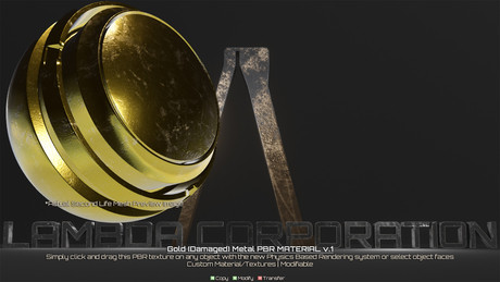 Second Life Marketplace - [LC] Gold (Damaged) PBR Material (2K!)