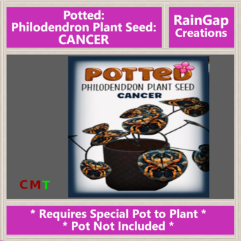 Second Life Marketplace - Potted: Philodendron Plant Seed: Cancer ...