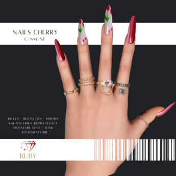 Second Life Marketplace - ::RUBY:: NAILS CHERRY