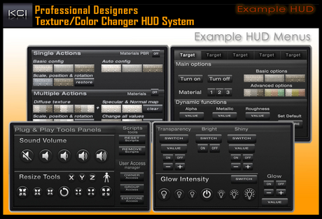 Second Life Marketplace - Texture Changer & Color Picker HUD Scripts - DEMO