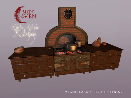 Second Life Marketplace - Moon Coven: Rustic Antique Kitchen