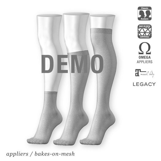 Second Life Marketplace - DEMO "Sophie" glitter BOM socks | Bakes-on ...