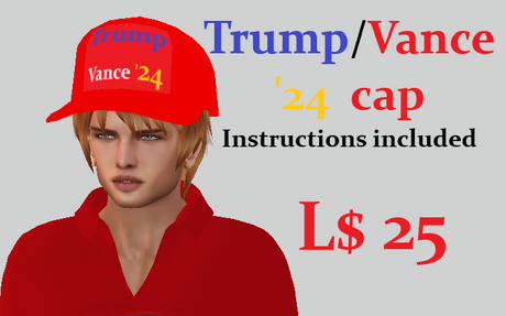 Second Life Marketplace - Trump/Vance '24 Cap