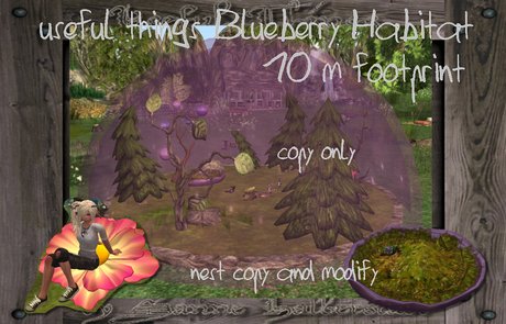 Second Life Marketplace - Meeroos™ Blueberry Habitat, 10 m footprint, 2 ...