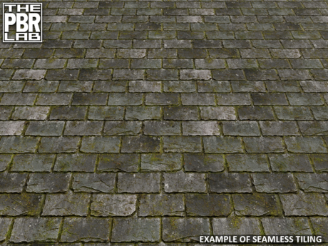 Second Life Marketplace - The PBR Lab - Old Slate Roof Tiles 04 - PBR ...