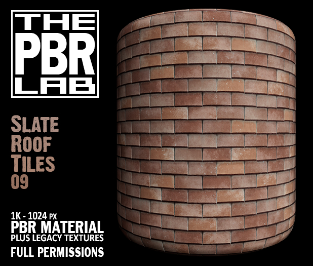 Second Life Marketplace - The PBR Lab - Slate Roof Tiles 09 - PBR ...