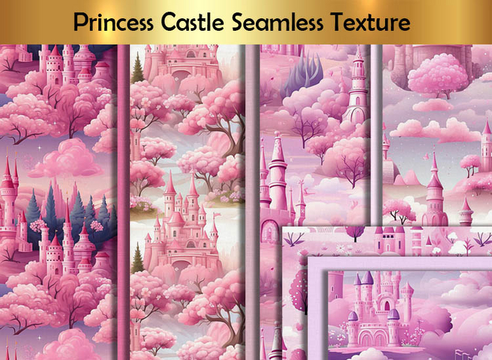 Second Life Marketplace - Princess Castle Seamless Textures full perm F