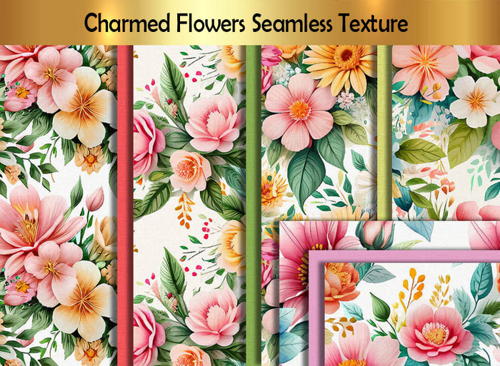 Second Life Marketplace - Charmed Flowers Seamless Texture full perm B