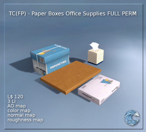 Second Life Marketplace - TC(FP) - Paper Boxes Office Supplies FULL PERM