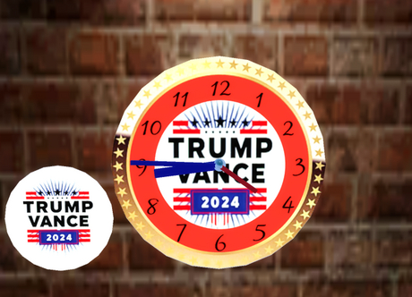 Second Life Marketplace - TRUMP VANCE 24 RED BLUE - WORKING SL CLOCK ...
