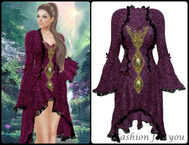 Second Life Marketplace - (170) Ana Medieval Sleeve Dress Violet