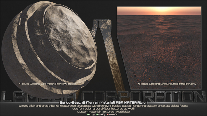 Second Life Marketplace - [LC] Sandy-Beach 2 (Terrain Material) PBR (2K!)