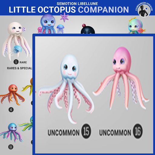 Second Life Marketplace - SEmotion Libellune Little Octopus Companion ...