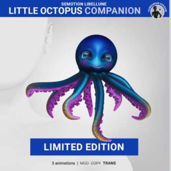Second Life Marketplace - SEmotion Libellune Little Octopus Companion ...