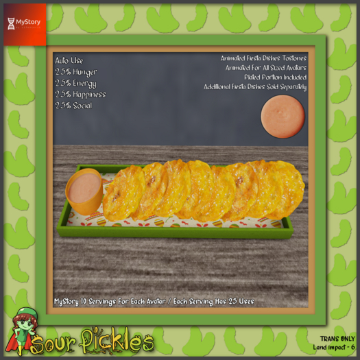 Second Life Marketplace - [SP] MyStory Fiesta Dishes - Tostones 1.1