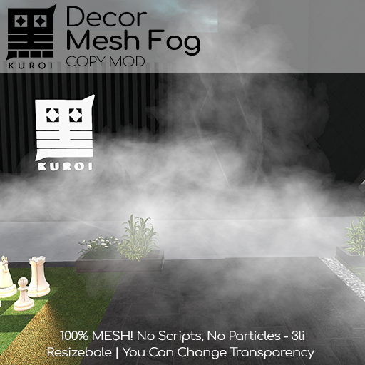 Second Life Marketplace - Kuroi - Fog, Mist, Smoke 100% Mesh