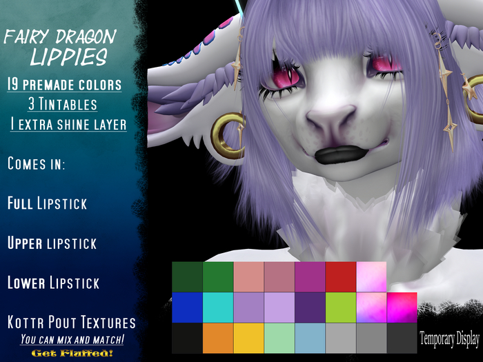 Second Life Marketplace - GF/ FairyDragon Lippies (Marz Smoochies Update)